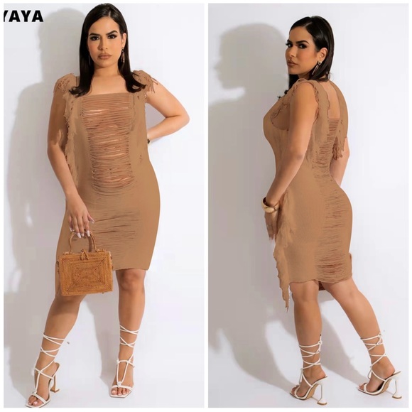 Dresses | Shredded Knit Dress | Poshmark